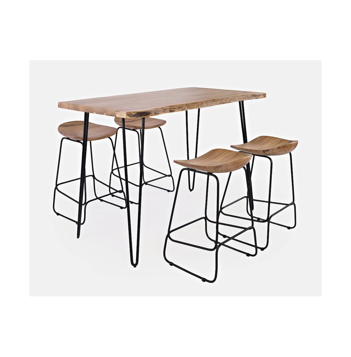 Click here for Jofran Solid Acacia 52 Five-Piece Counter Height D... prices