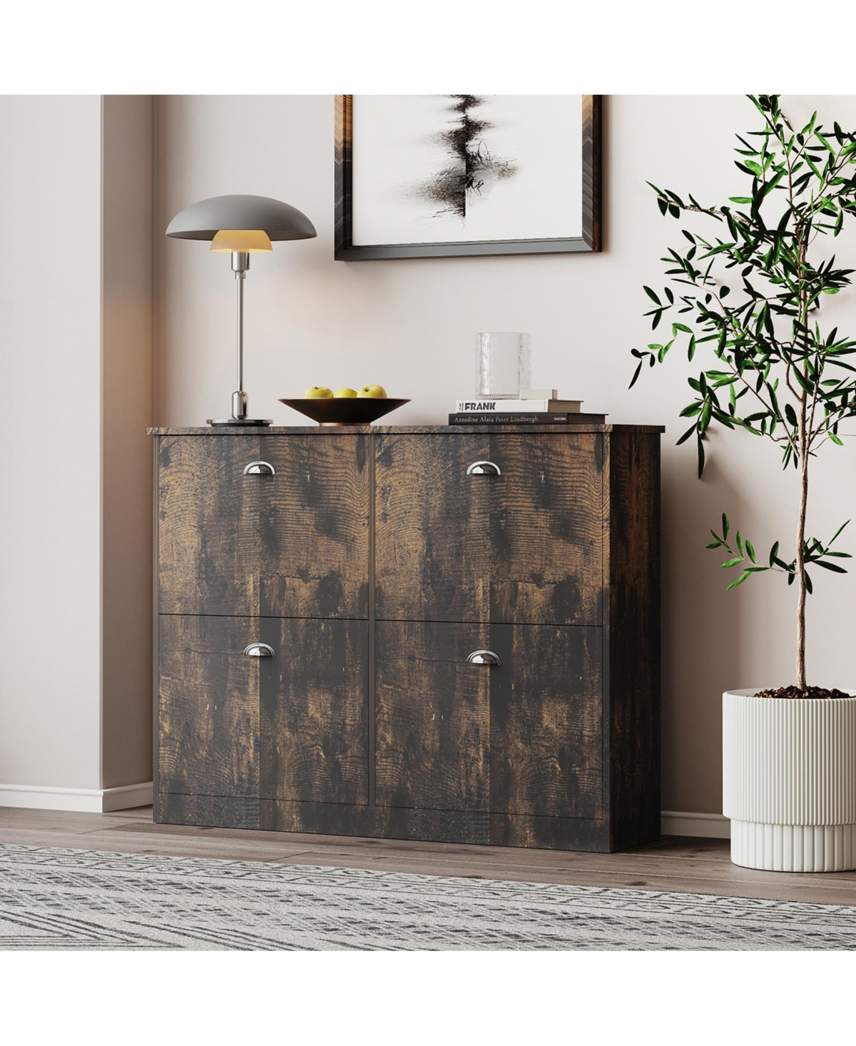 Click here for Lovmor Waterproof Mdf Flip Top Shoe Cabinet Adjust... prices