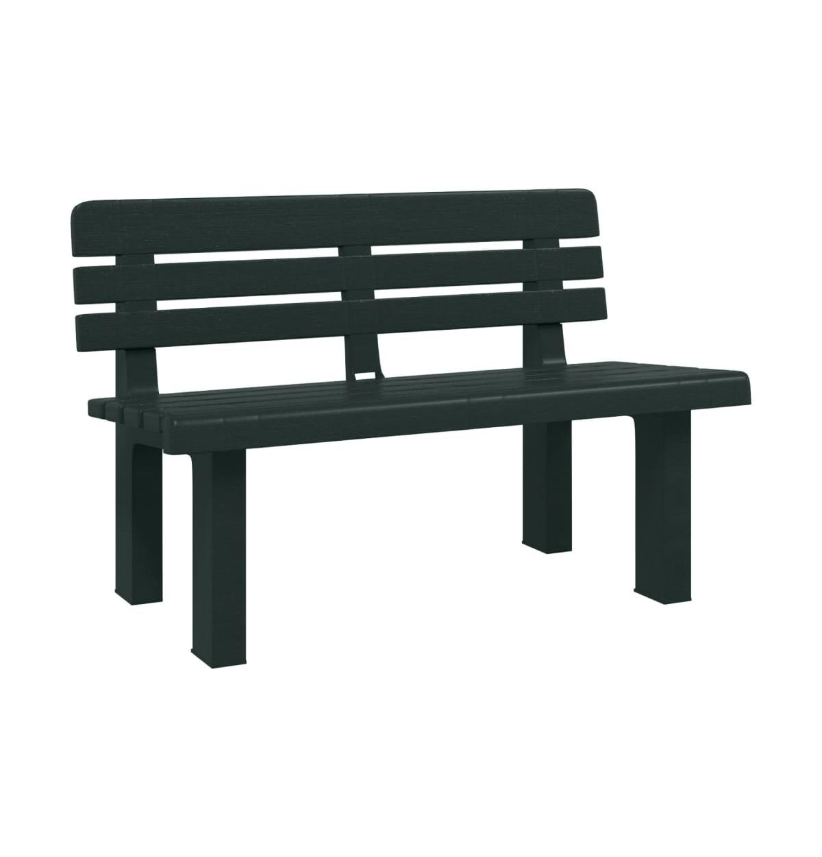 Click here for vidaXL Garden Bench Green Polypropylene 43.3 x 20.... prices