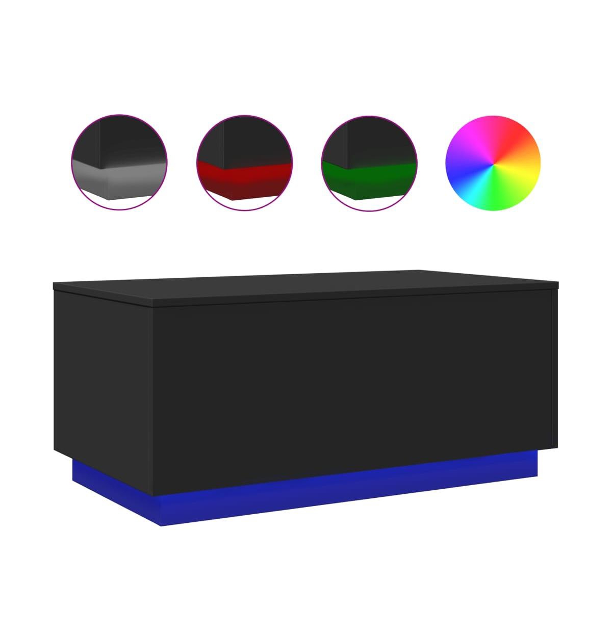 Click here for vidaXL Coffee Table Black Engineered Wood Medium C... prices