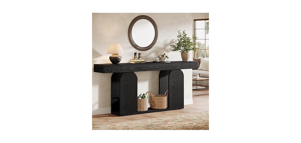 Click here for Tribesigns Black Console Table  70.9-Inch Extra Lo... prices