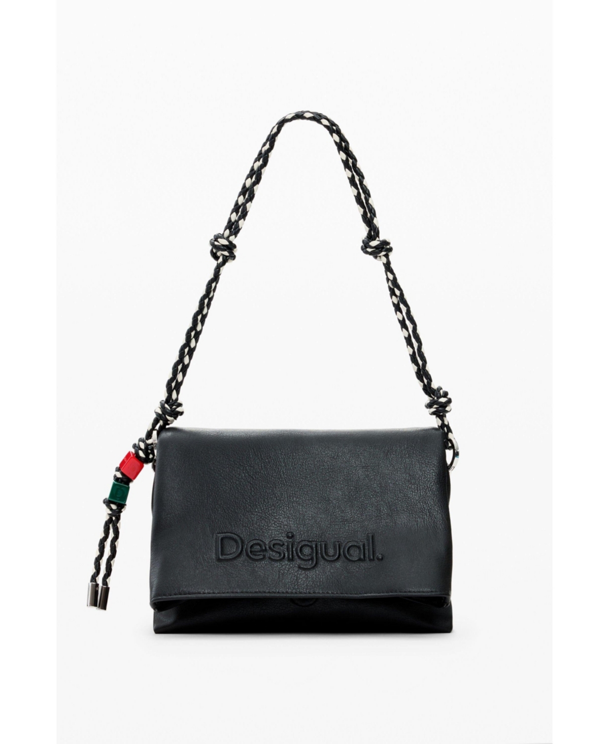 Click here for Desigual Womens Medium bag with logo charm - Black prices