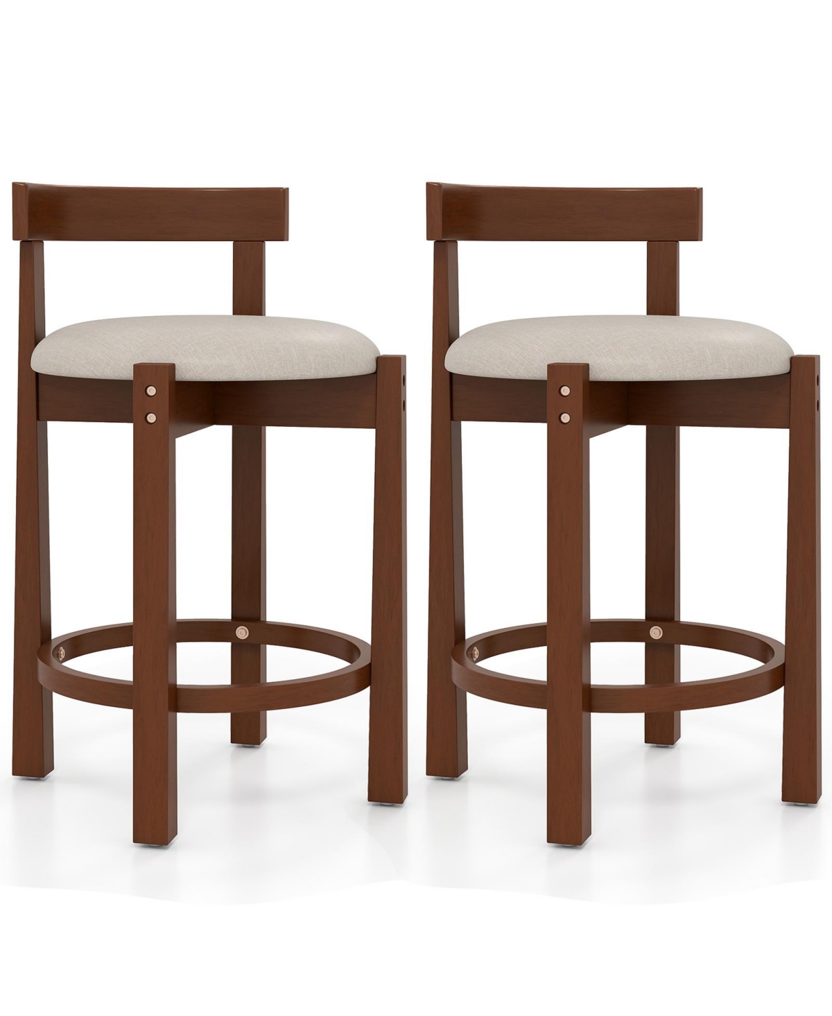 Click here for Gymax 24 Counter Height Bar Stools Set of 2 w/Back... prices