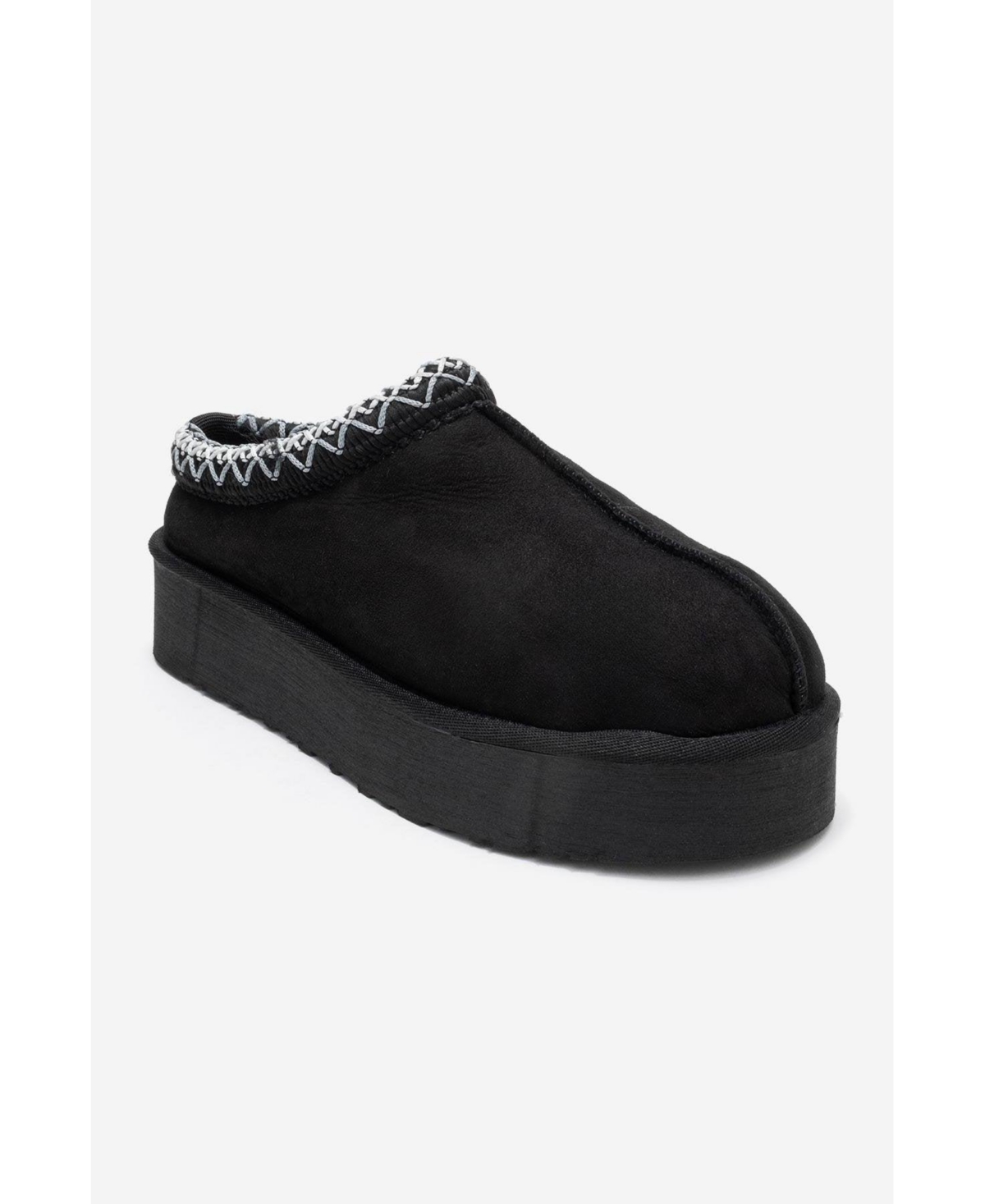 Click here for Forever & Always Shoes Avelia Leather Winter Slipp... prices