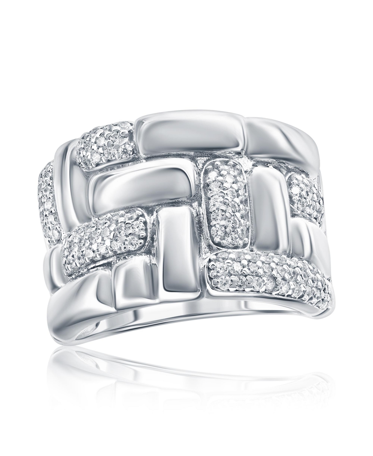 Click here for Suzy Levian New York Pave Cubic Zirconia Silver Pu... prices