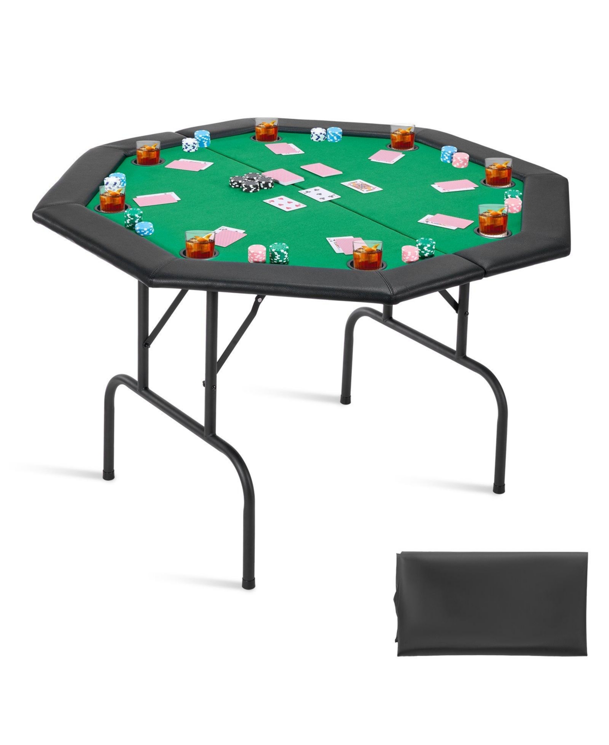 Click here for Mecale Foldable Poker Table  48" Octagonal 8-... prices