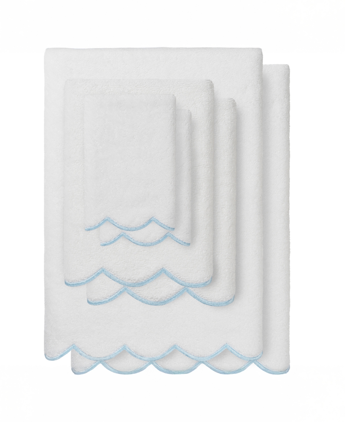 Click here for Linum Home Adornia Scallop Cotton 6-Pc. Towel Set... prices
