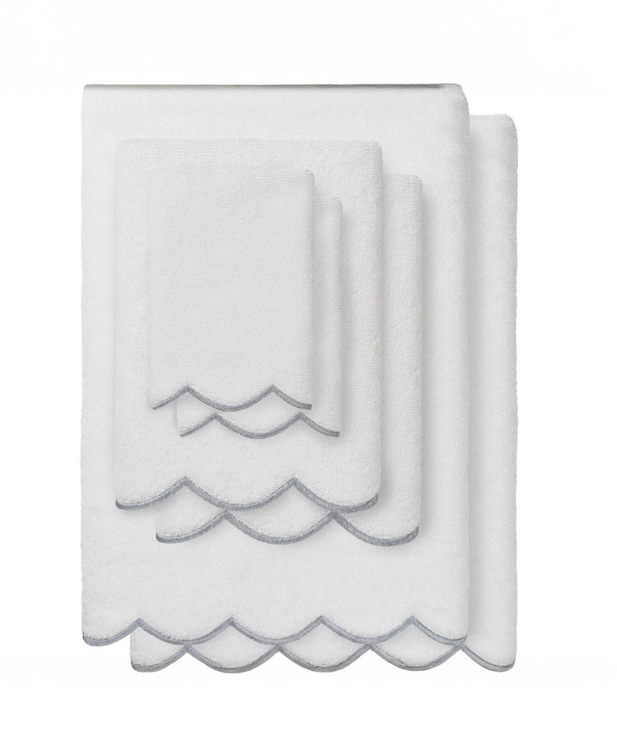 Click here for Linum Home Adornia Scallop Cotton 6-Pc. Towel Set... prices
