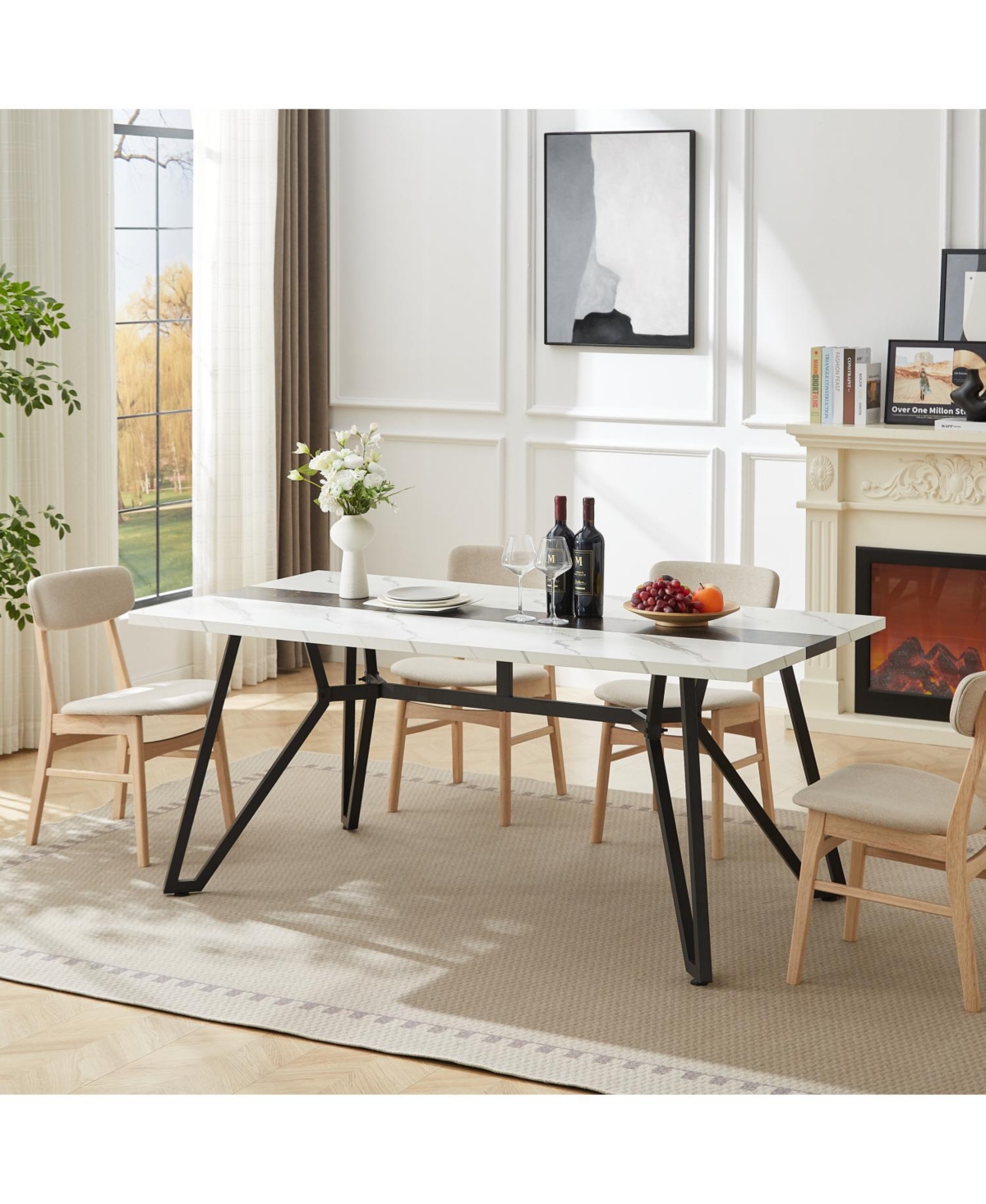 Click here for Streamdale Furniture 70.9" Marble Grain Dinin... prices