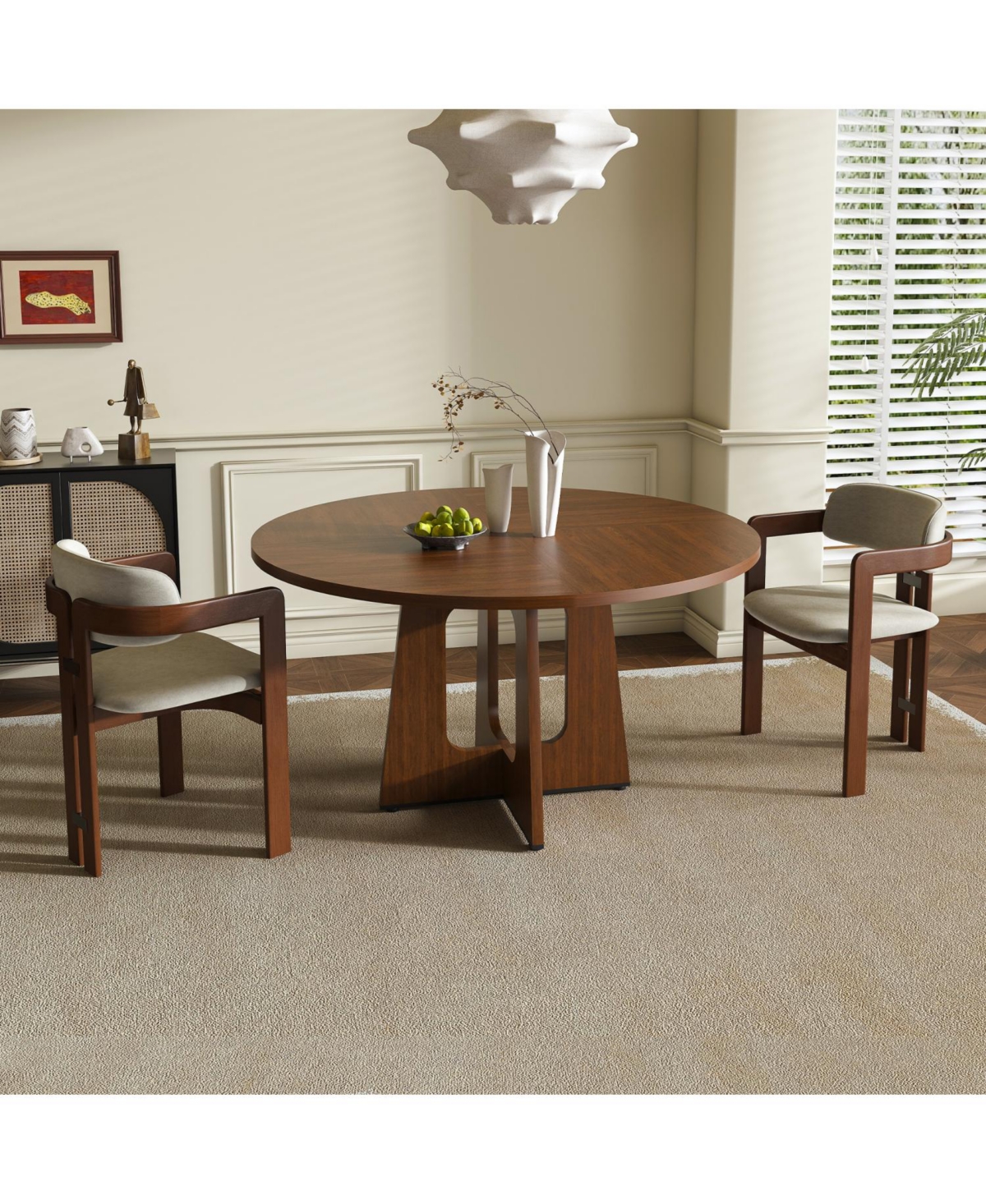 Click here for Streamdale 47 Round Farmhouse Dining Table - Spice... prices