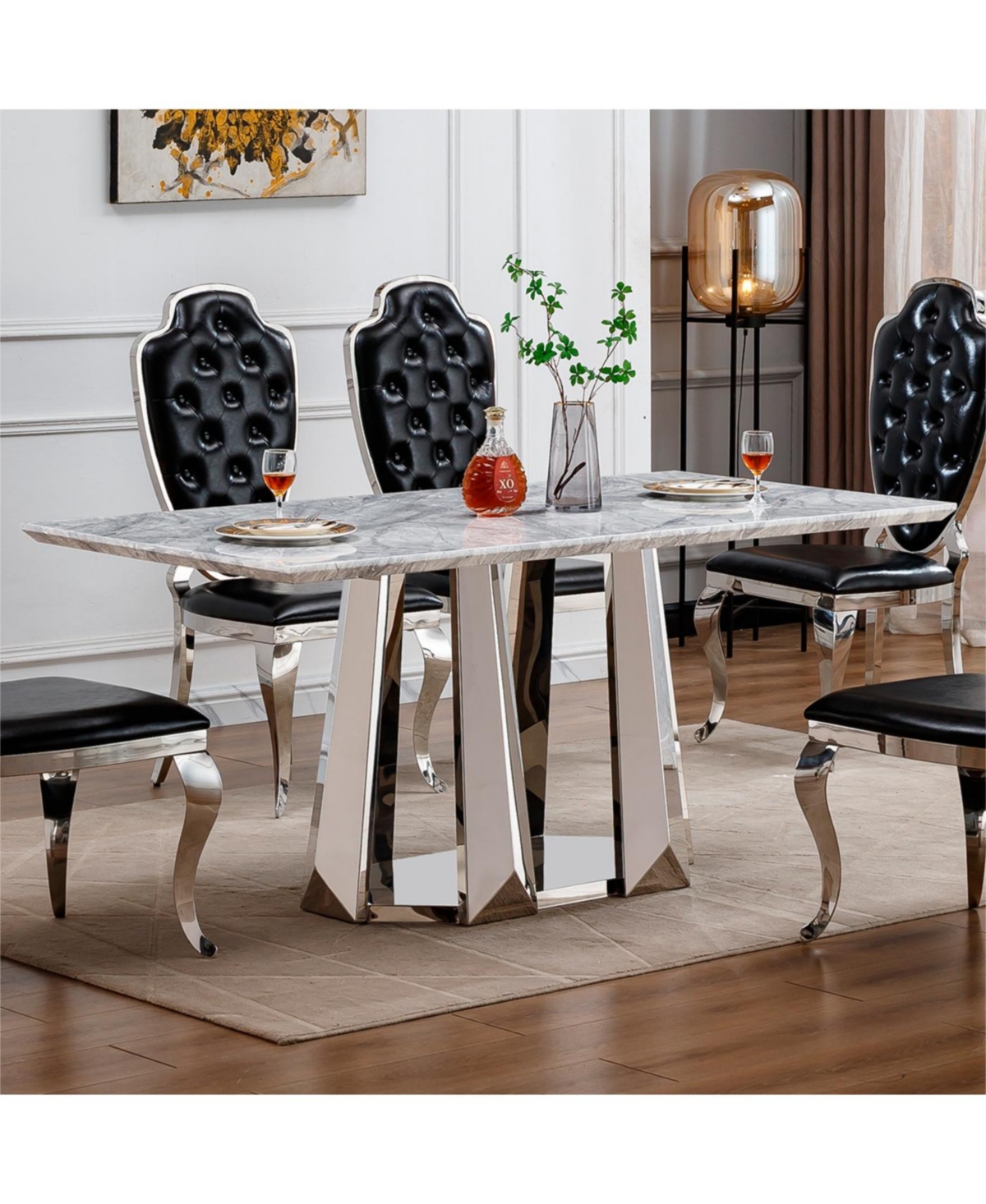 Click here for Streamdale Furniture Marble Dining Table for 6  70... prices