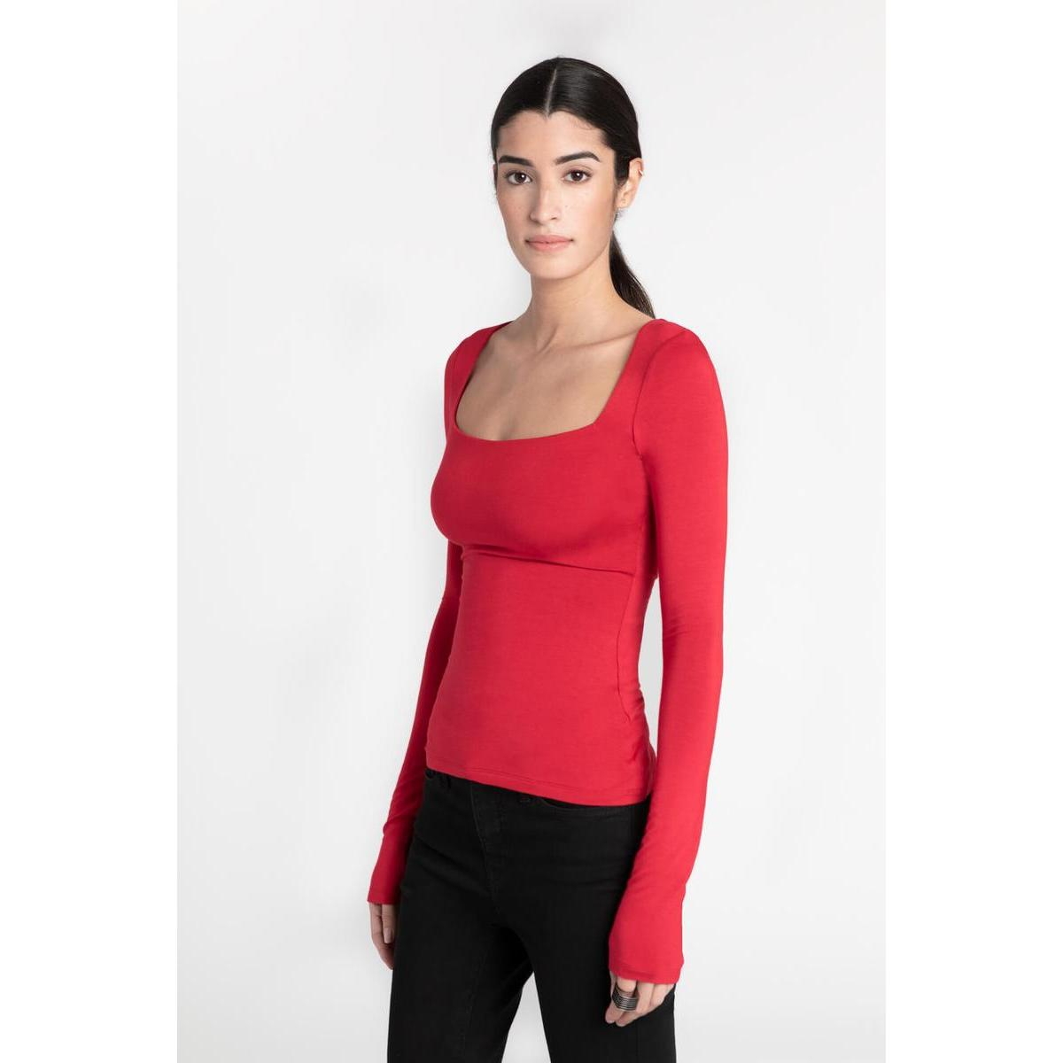 Click here for Marcella Petite Yvonne Top - Red prices