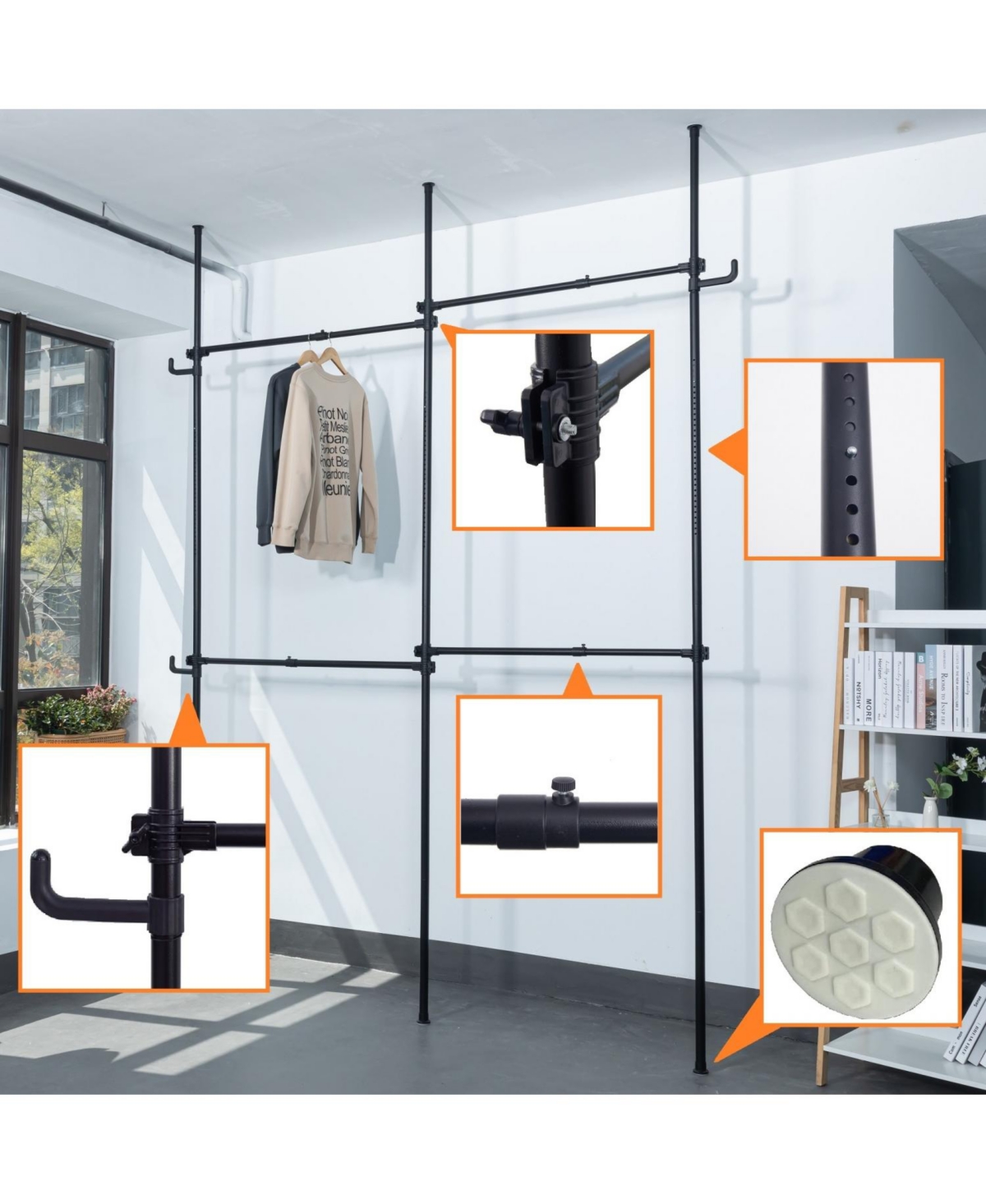 Click here for Streamdale 3-Tier Adjustable Clothing Racks (Black... prices