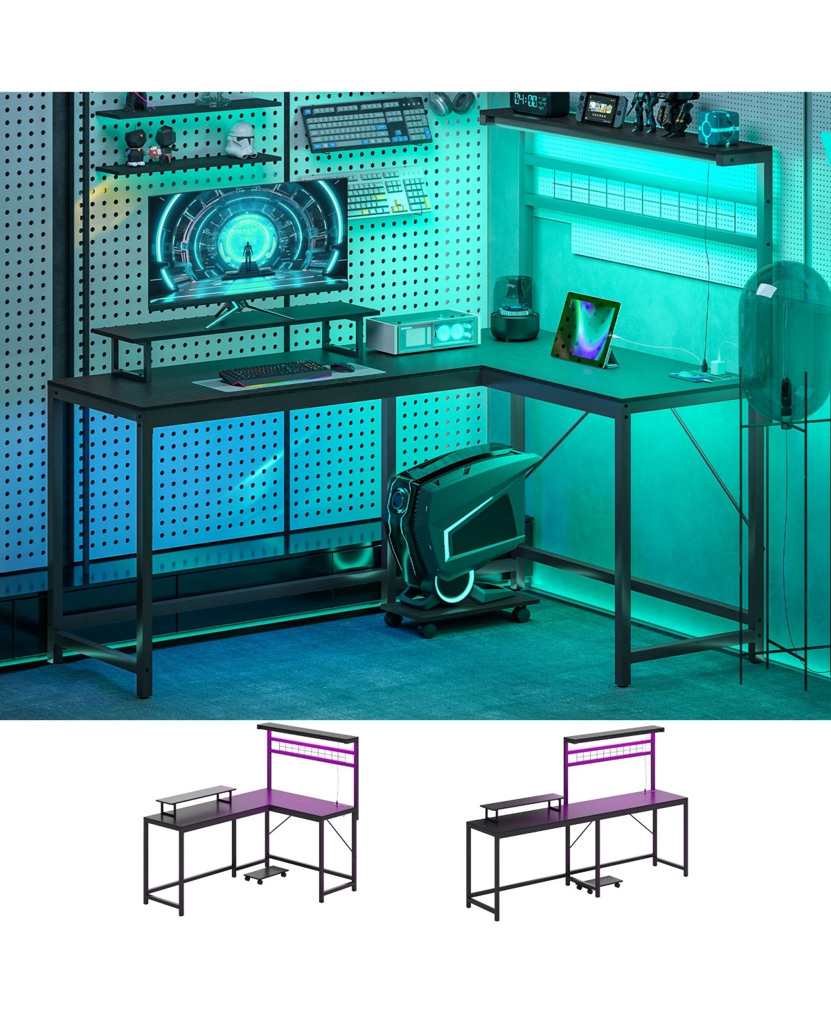 Click here for Homcom L Shaped Desk  Convertible Corner Desk for... prices