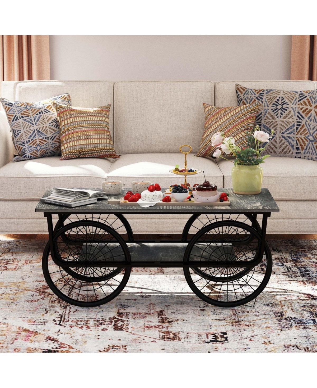 Click here for Streamdale Modern Rectangle Coffee Table with Retr... prices
