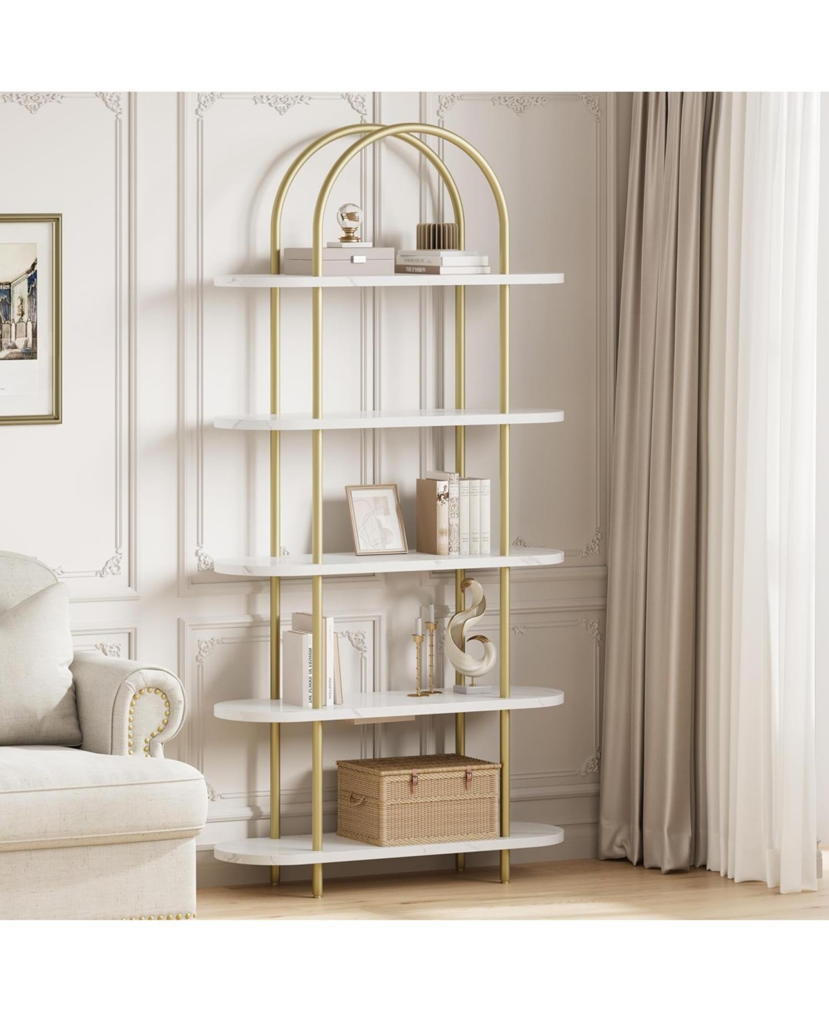 Click here for gaomon 71 5-Tier Metal Collapsible Bookshelf  Port... prices