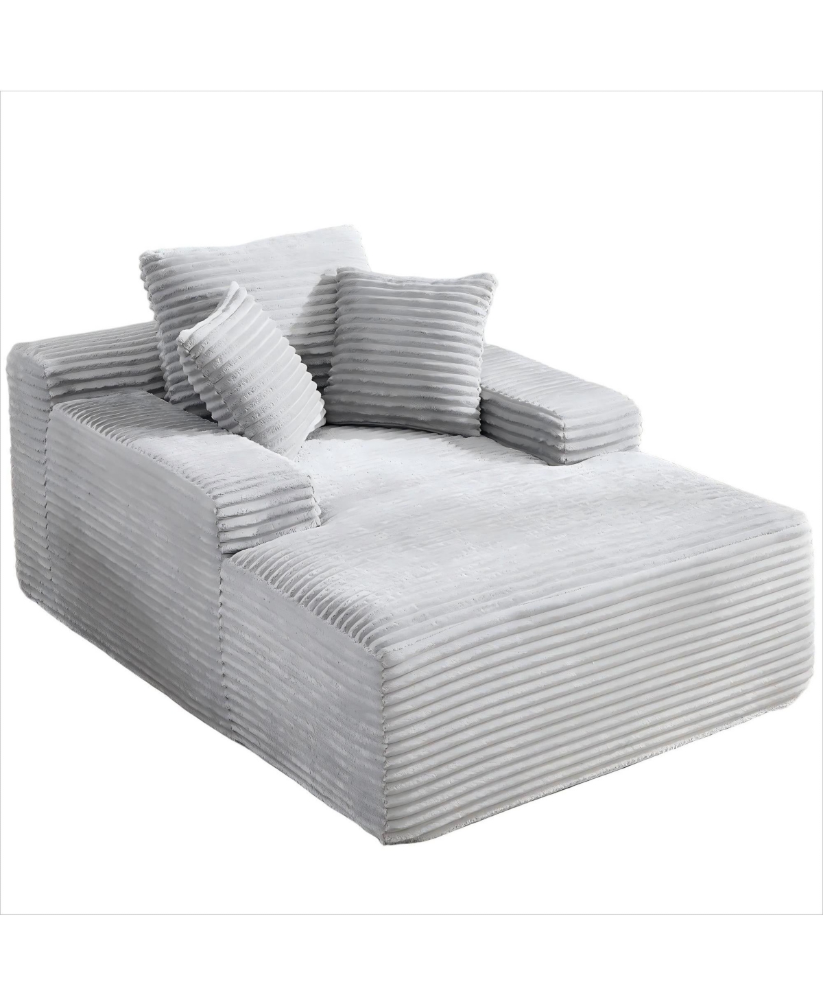 Click here for Boyel Living 67 Inch White Velvet Chaise Lounge Ch... prices