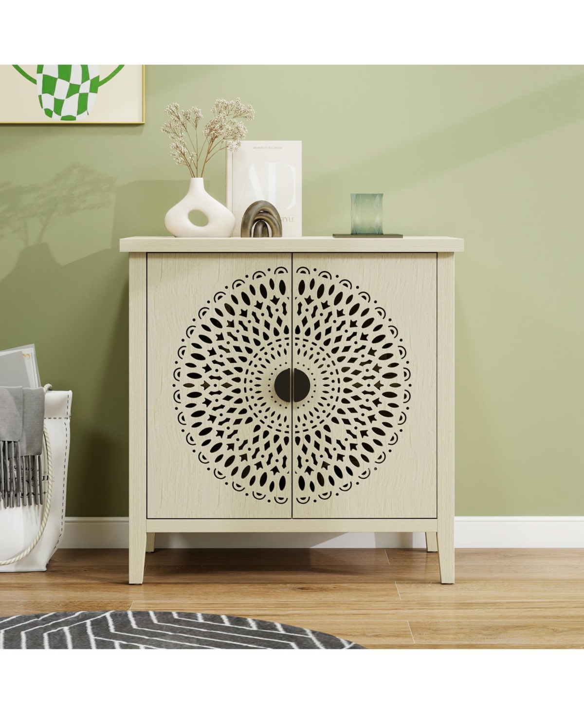 Click here for Streamdale Hollow-Carved 2 Door Accent Cabinet wit... prices