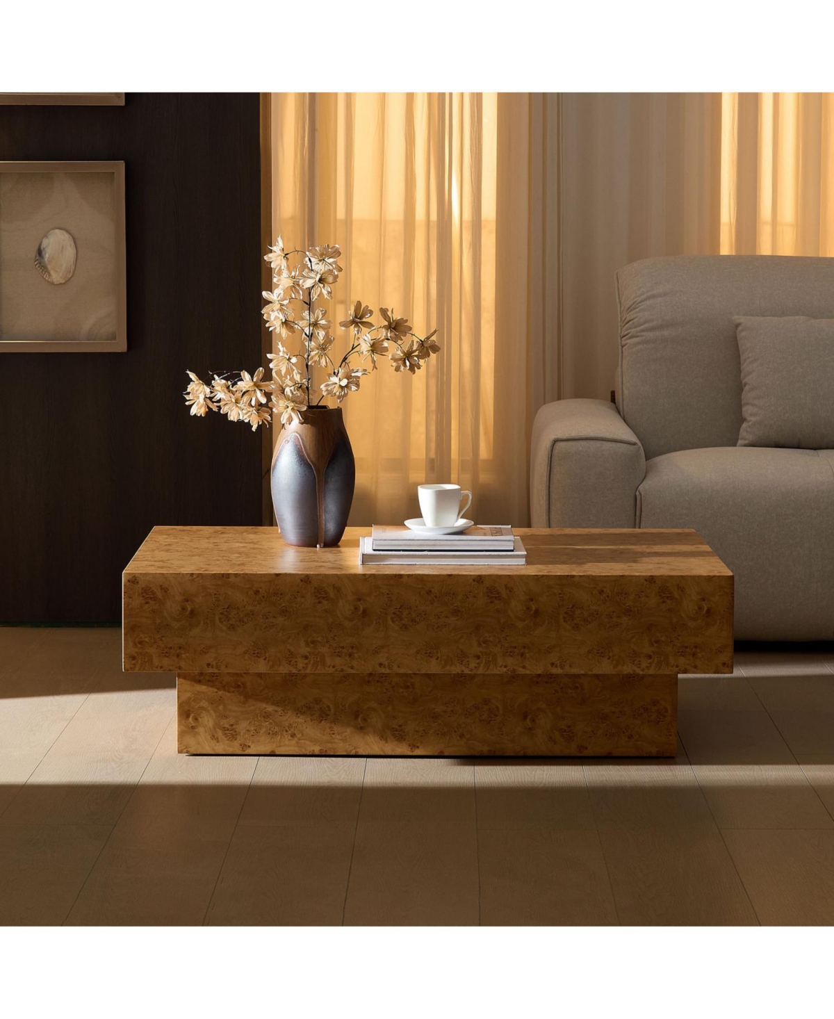 Click here for Streamdale Furniture Faux Burl Wood Coffee Table -... prices