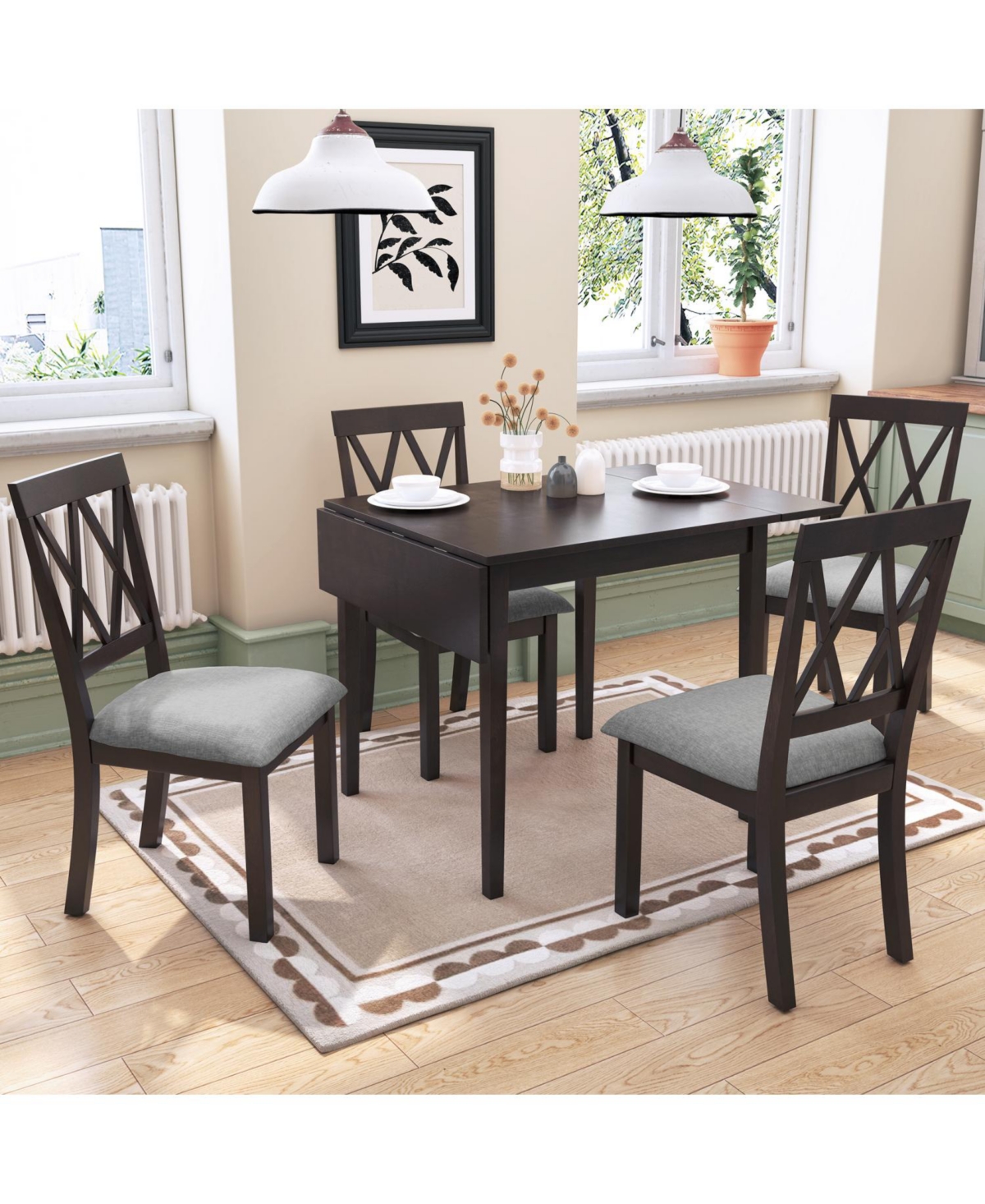 Click here for Streamdale Furniture Foldable Extendable Dining Se... prices