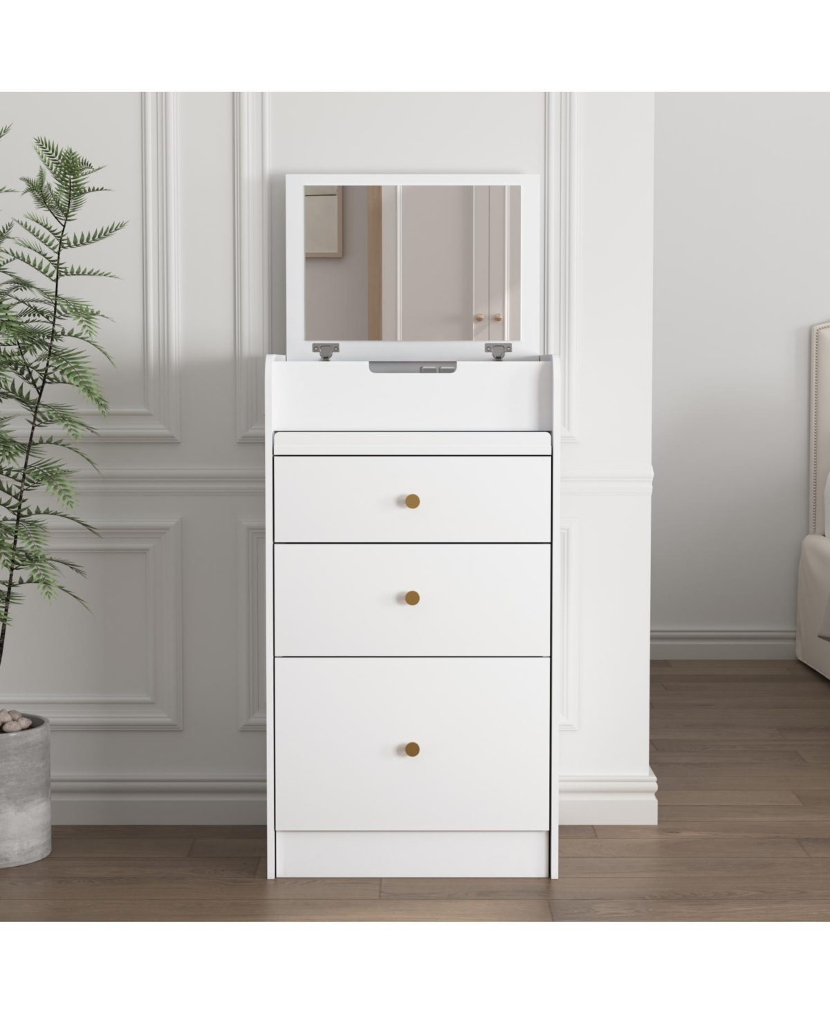Click here for Streamdale Furniture White Vanity Desk with Mirror... prices