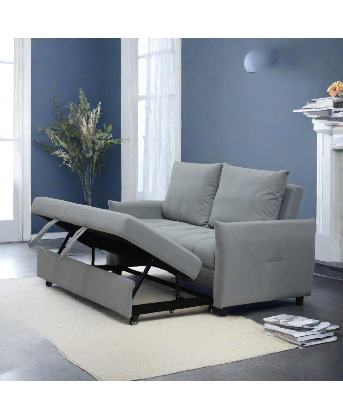 Click here for Streamdale Furniture 3-in-1 Velvet Sleeper Sofa wi... prices