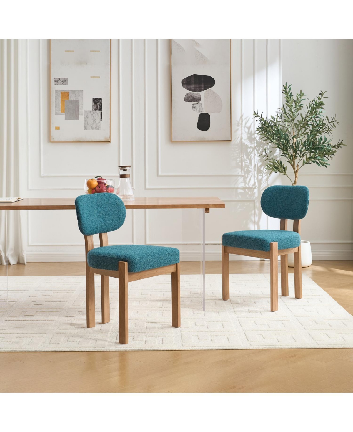 Click here for Streamdale Furniture Modern Fabric Upholstered Din... prices