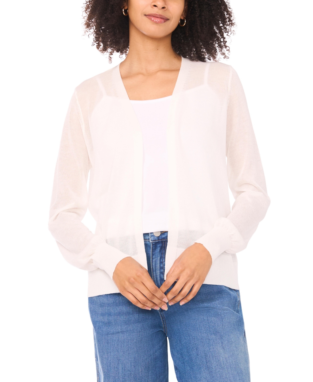 Click here for Vince Camuto Womens Open Front Short Cardigan - Br... prices