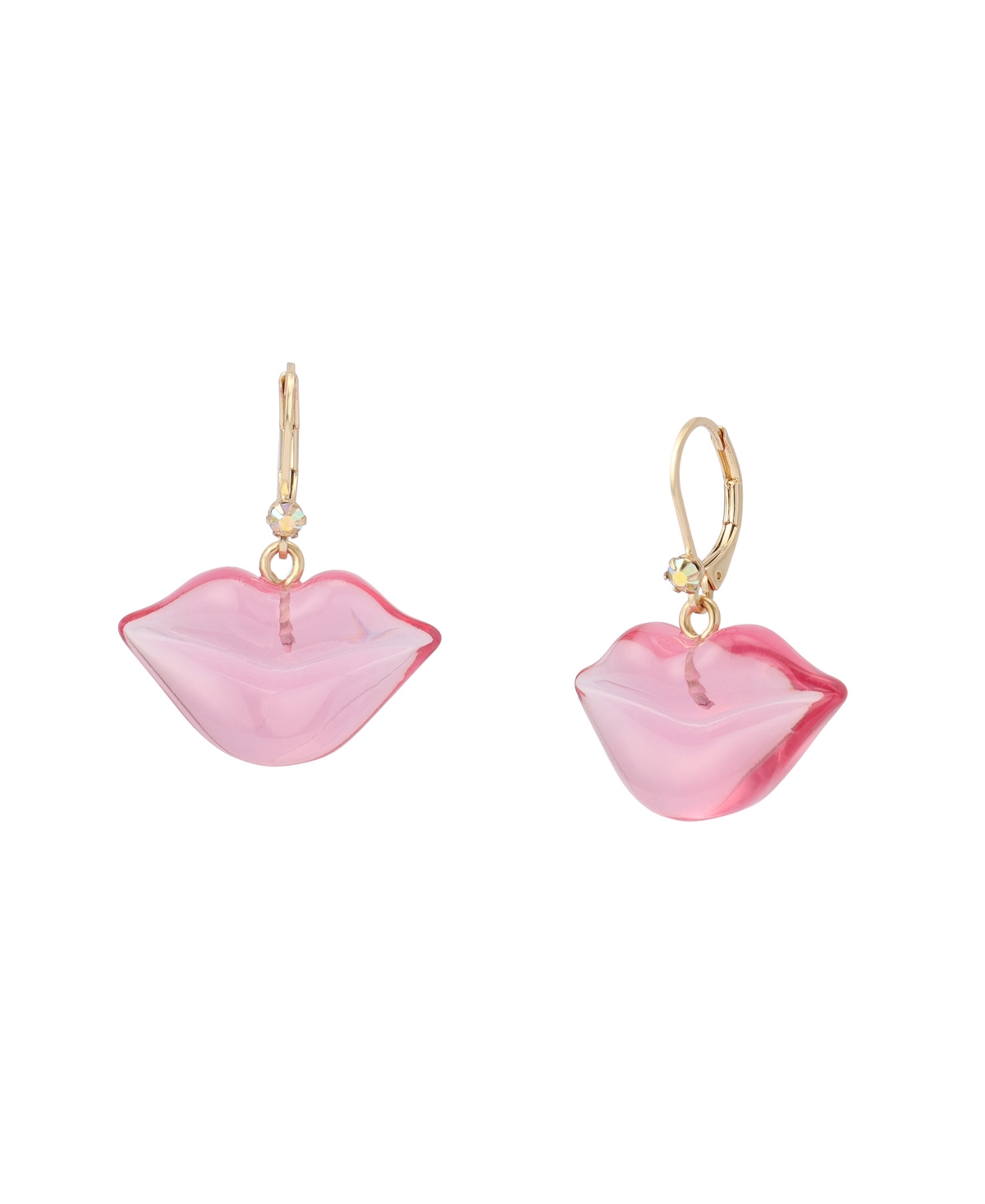 Click here for Betsey Johnson Faux Stone Sweetheart Lips Drop Ear... prices