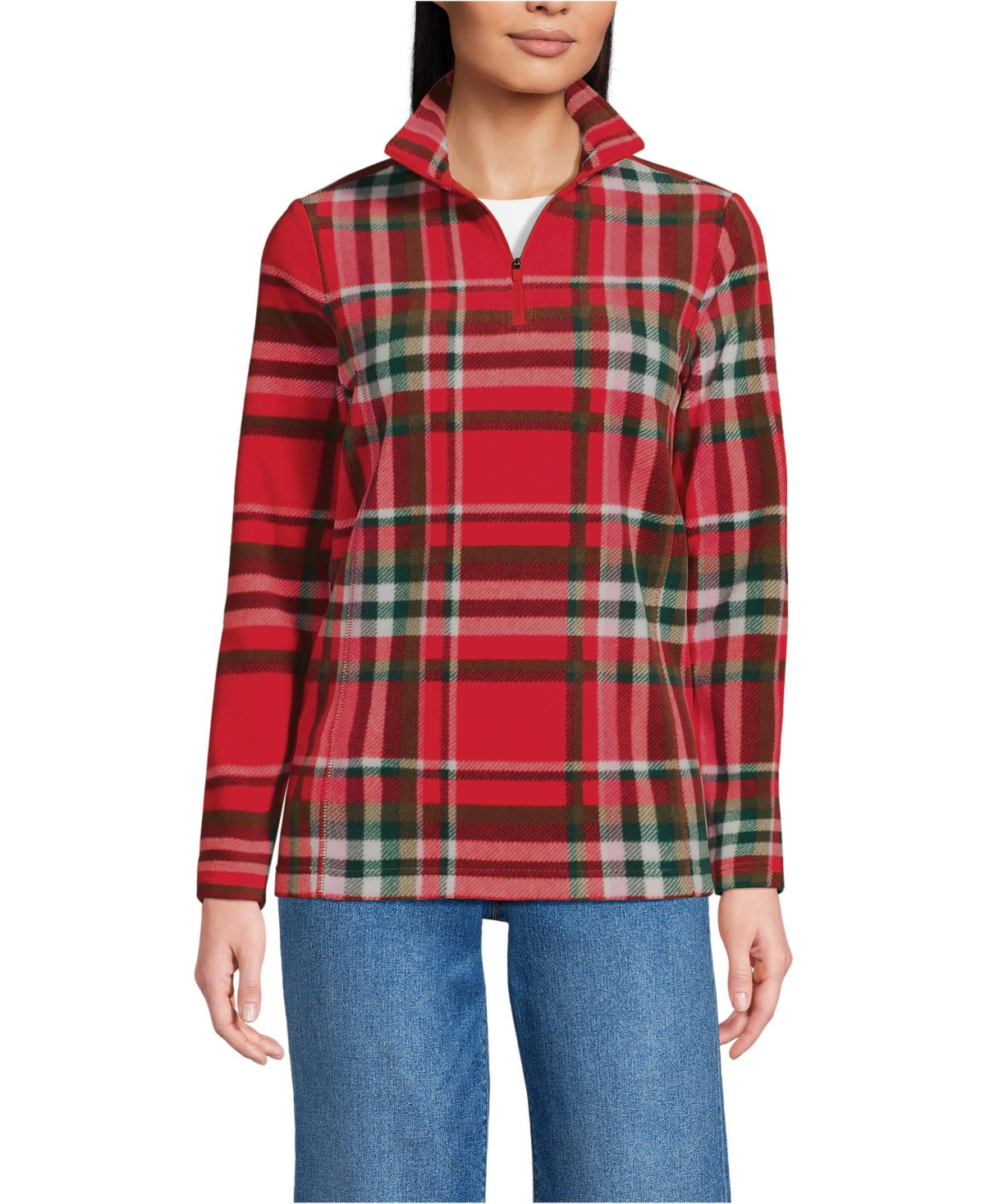 Click here for Lands End Womens Anyweather Fleece Quarter Zip Pul... prices