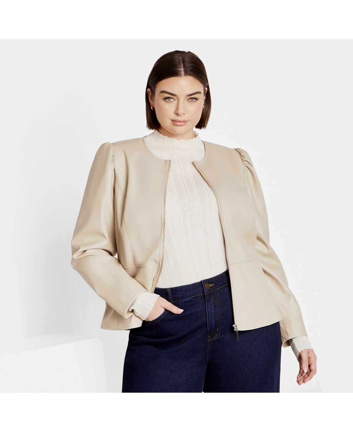 Click here for City Chic Womens Mysteria Jacket - Cream prices