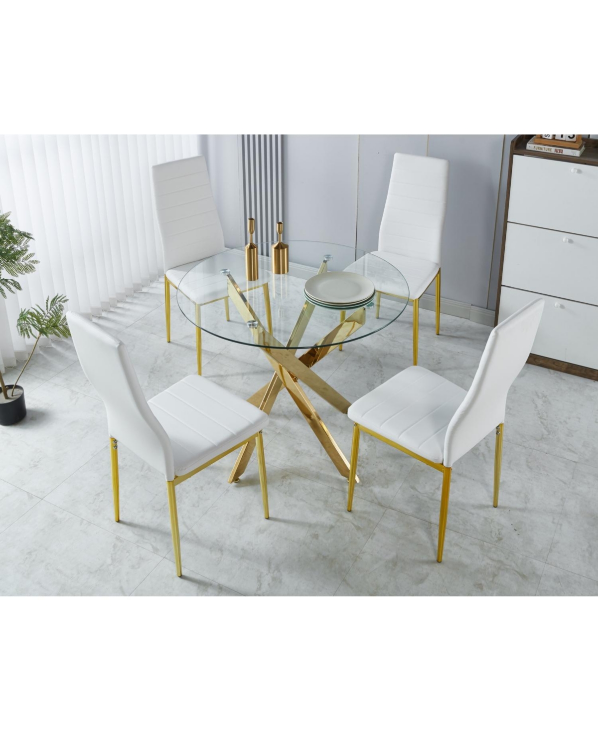 Click here for Streamdale Furniture Mid-Century Glass Top Dining... prices