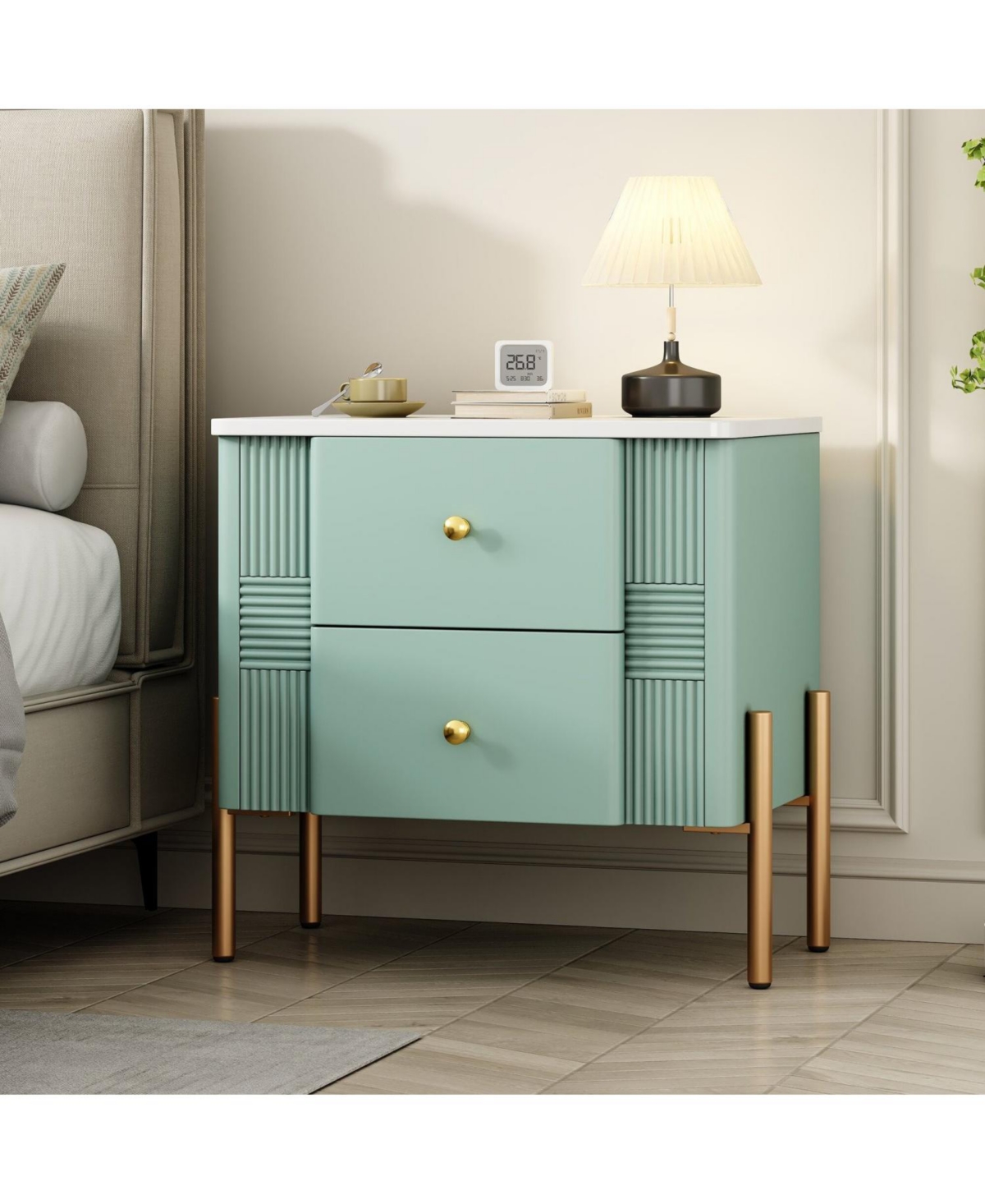 Click here for Streamdale Furniture Modern Black Nightstand with... prices