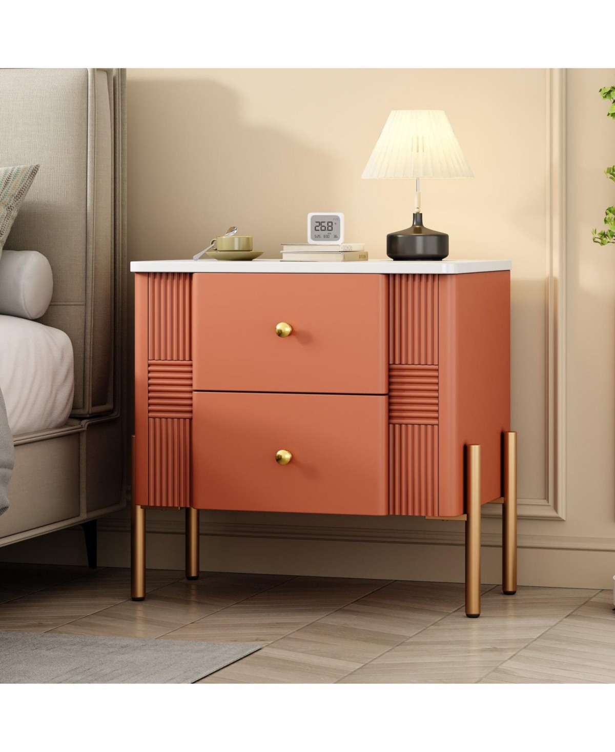 Click here for Streamdale Furniture Modern Black Nightstand with... prices