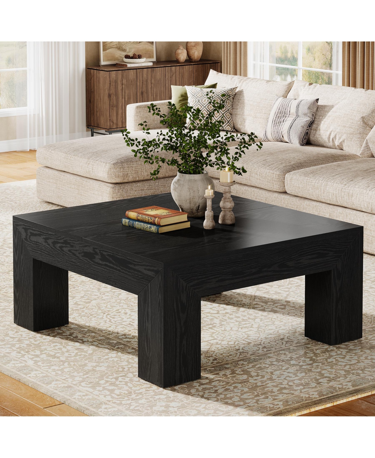 Click here for Tribesigns 39.4-Inch Square Coffee Table for Livin... prices