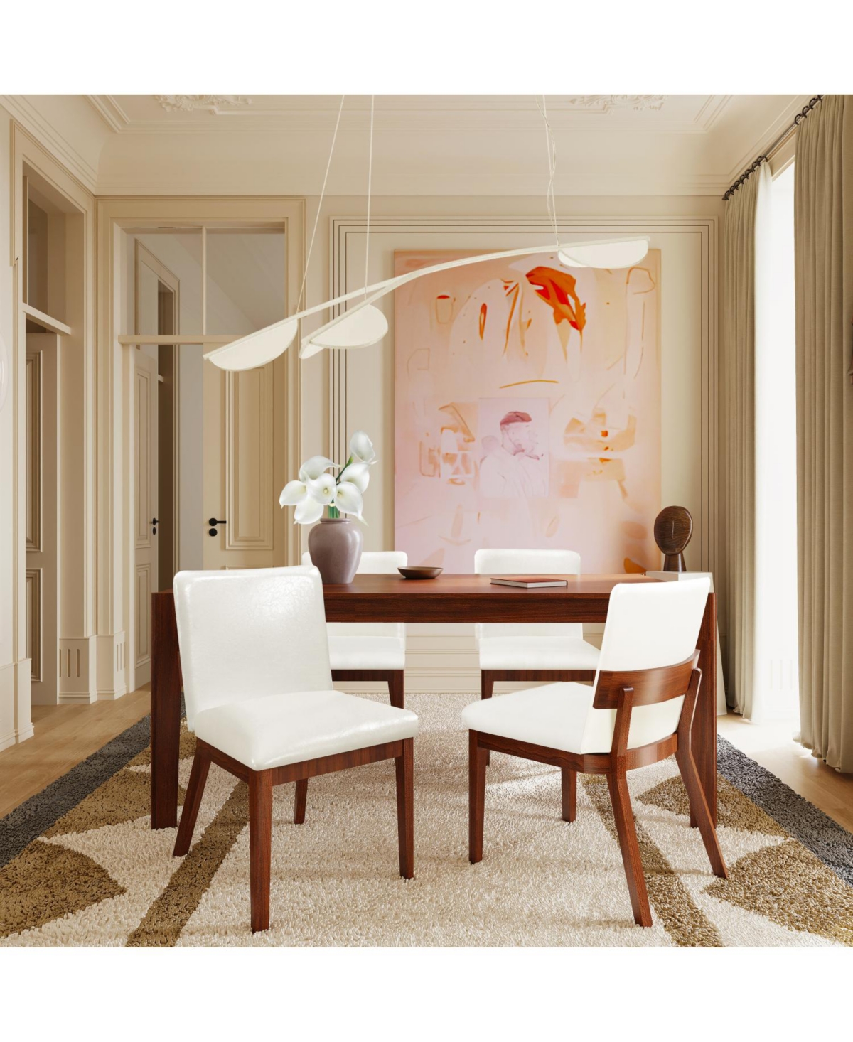 Click here for Streamdale Furniture Faux Leather Dining Chairs (S... prices