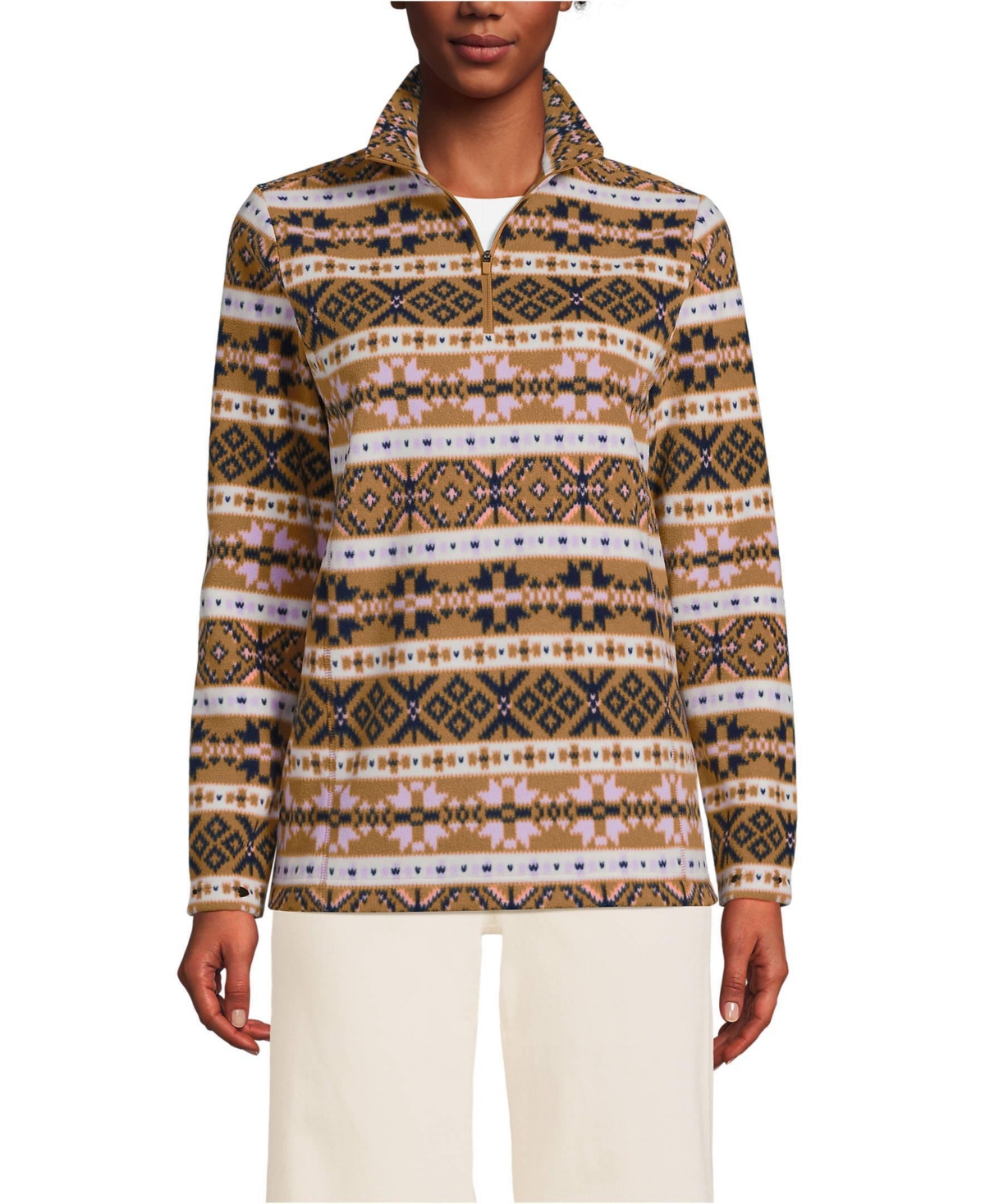 Click here for Lands End Womens Anyweather Fleece Quarter Zip Pul... prices