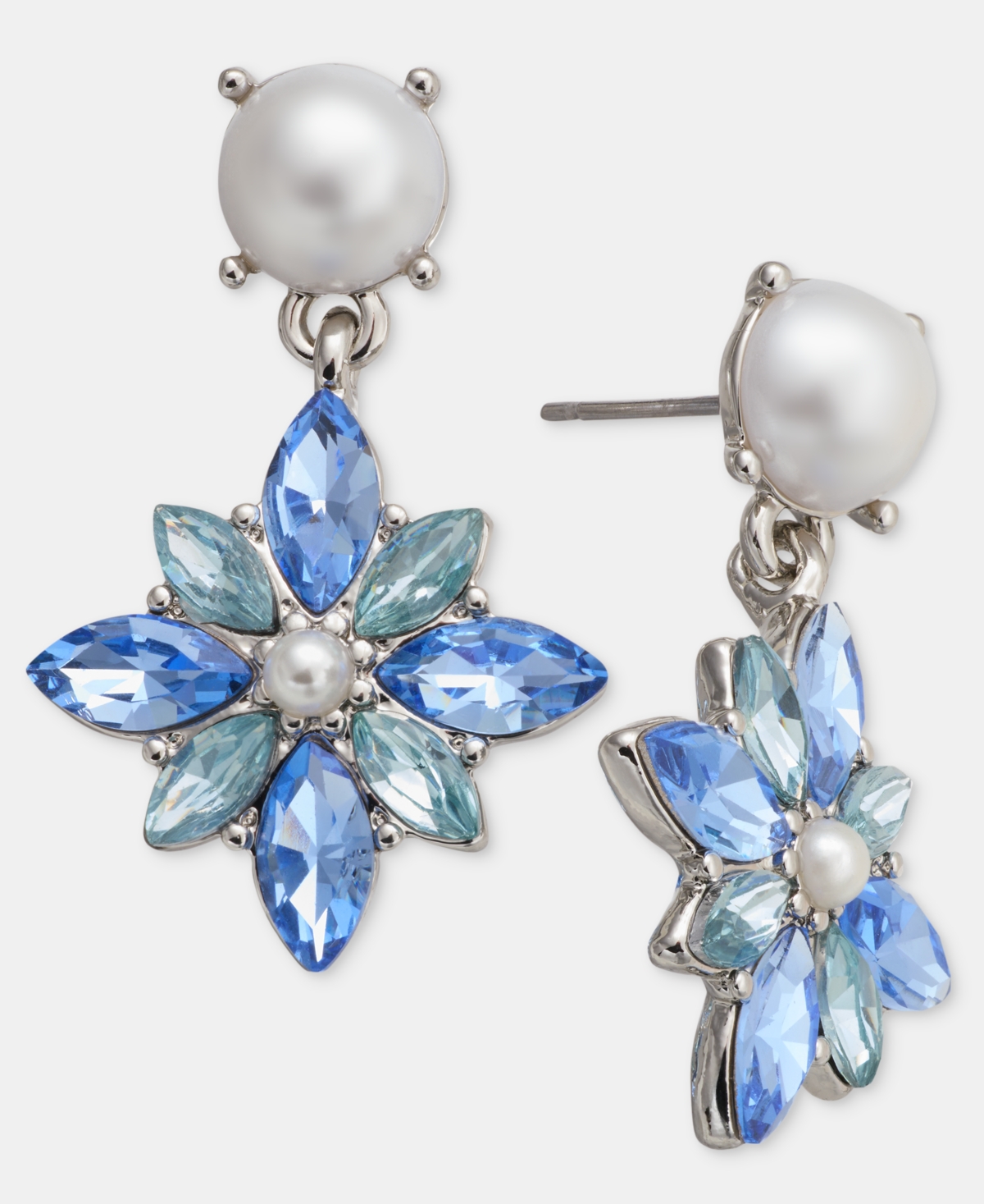 Click here for Charter Club Stone & Imitation Pearl Flower Drop E... prices