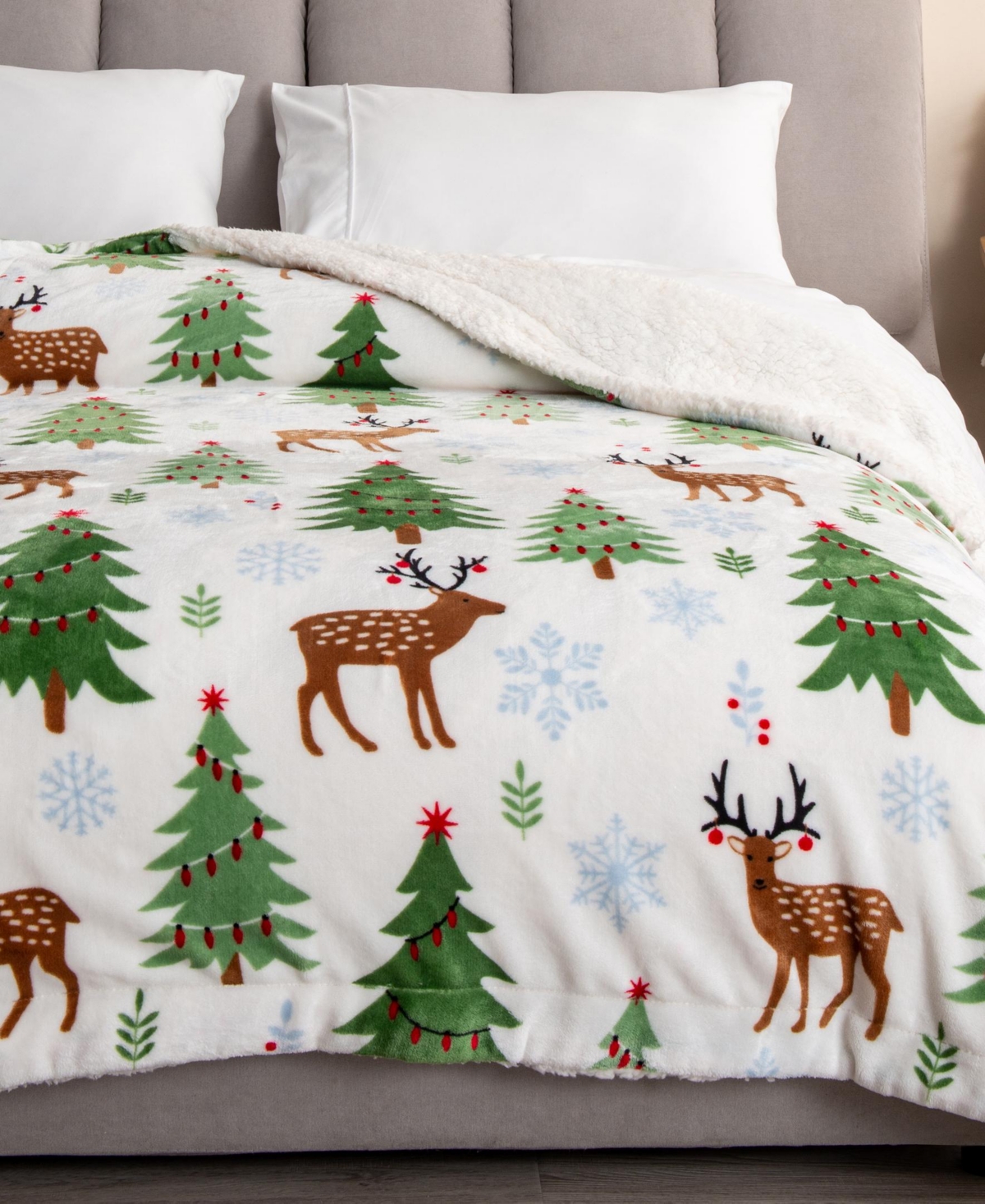 Click here for Linery & Co. Velvet Plush Fleece Reversible Sherpa... prices