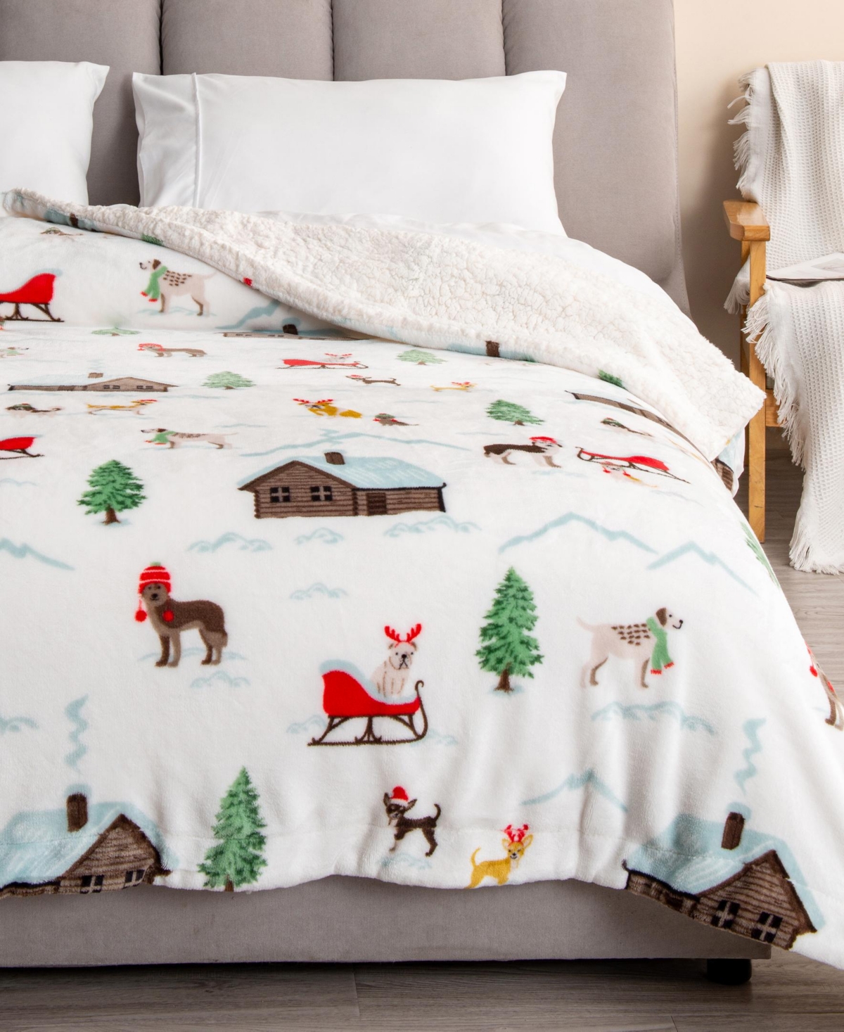 Click here for Linery & Co. Velvet Plush Fleece Reversible Sherpa... prices