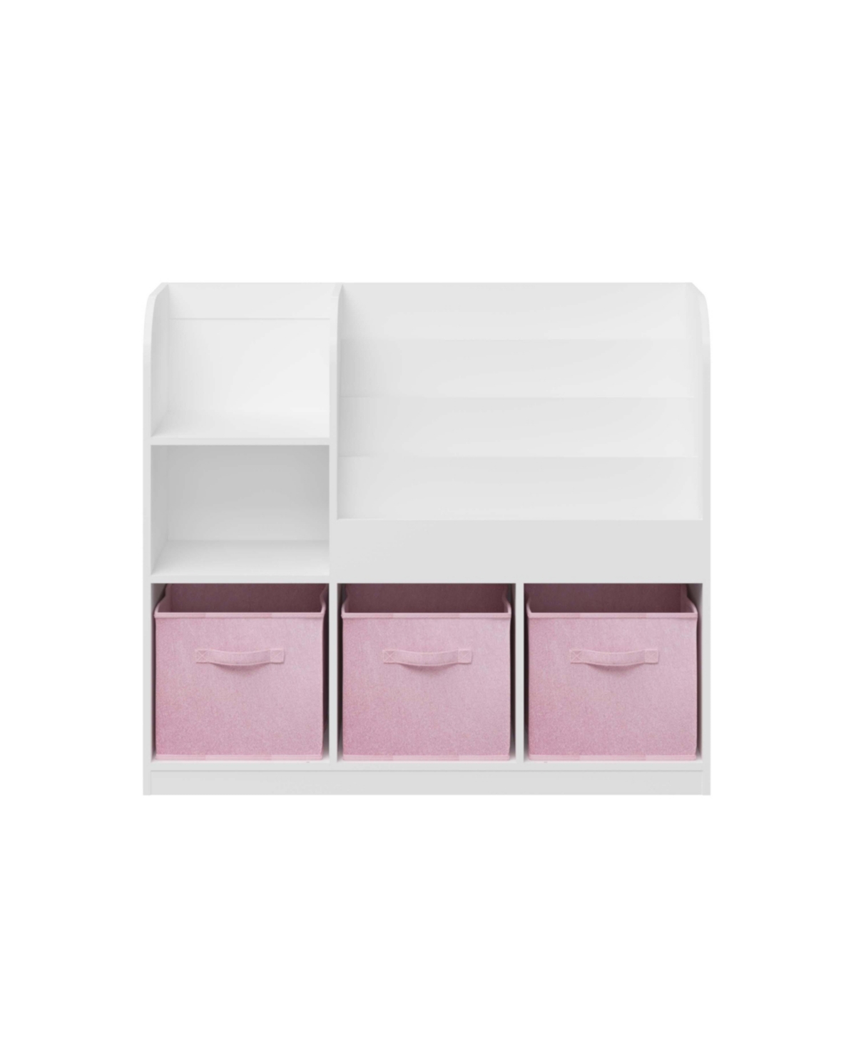 Click here for Cesicia White/Pink Kids Bookcase with 3 Collapsibl... prices
