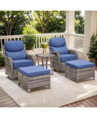 Click here for Gymojoy Crescent Swivel Glider All Weather Pe Wick... prices