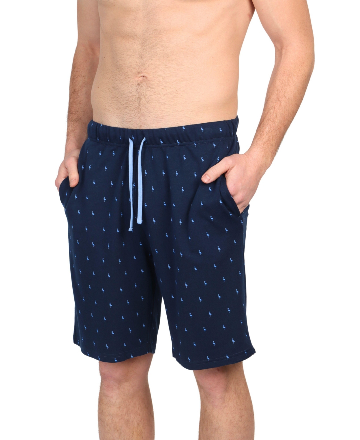 Click here for Tailorbyrd Mens Print French Terry Shorts - Navy prices