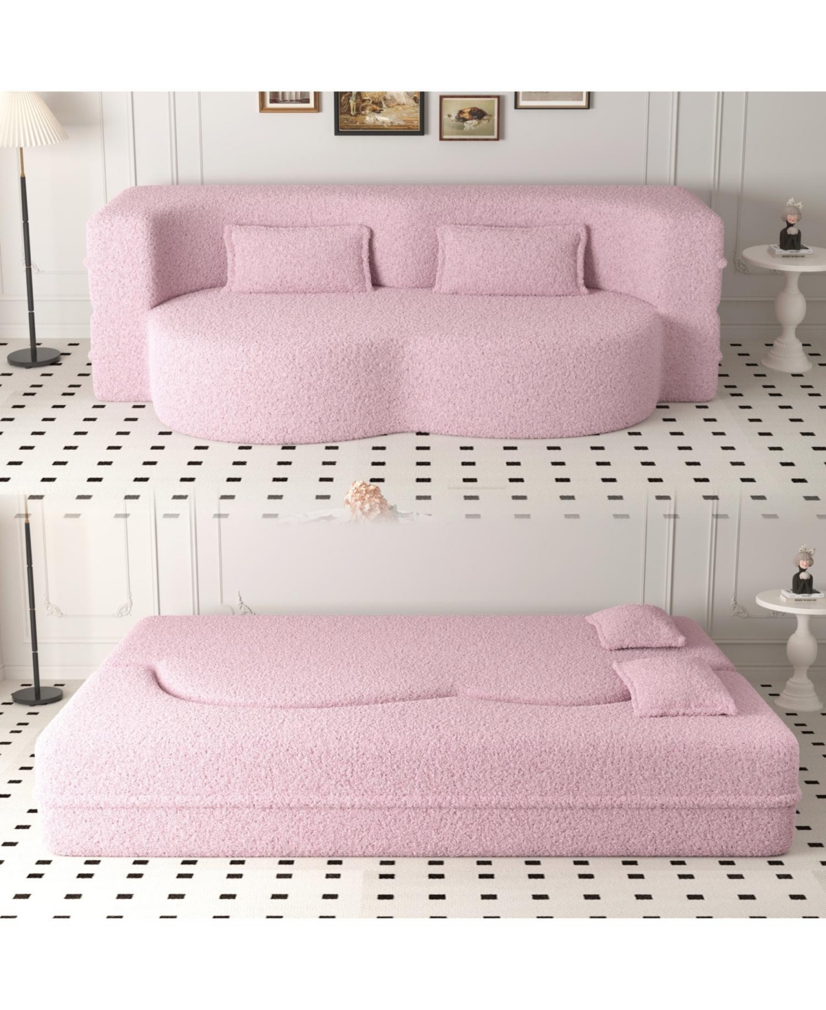 Click here for Streamdale Furniture Streamdale Pink Teddy Fabric... prices
