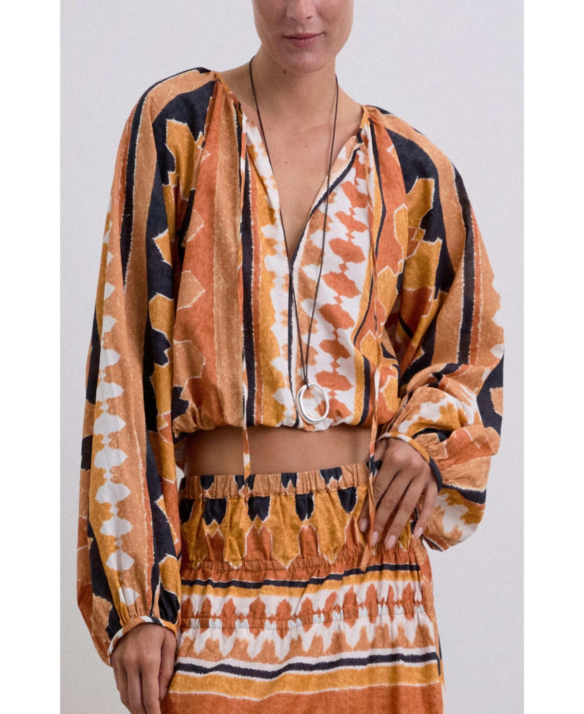 Click here for Scalpers Womens Bogo Print Shirt - Orange prices
