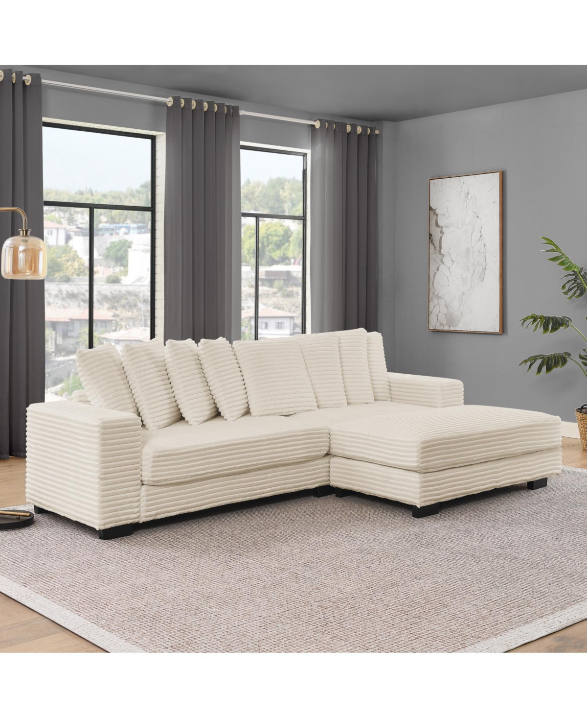 Click here for Streamdale Furniture Corduroy Tufted Sleeper Secti... prices