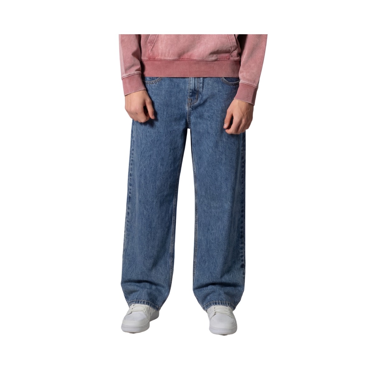 Click here for WeSC Mens Jay Wide Leg Jeans - Mid wash prices