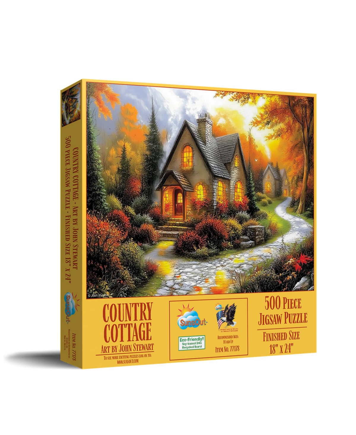 Click here for SunsOut Country Cottage 500 piece Jigsaw Puzzle fo... prices
