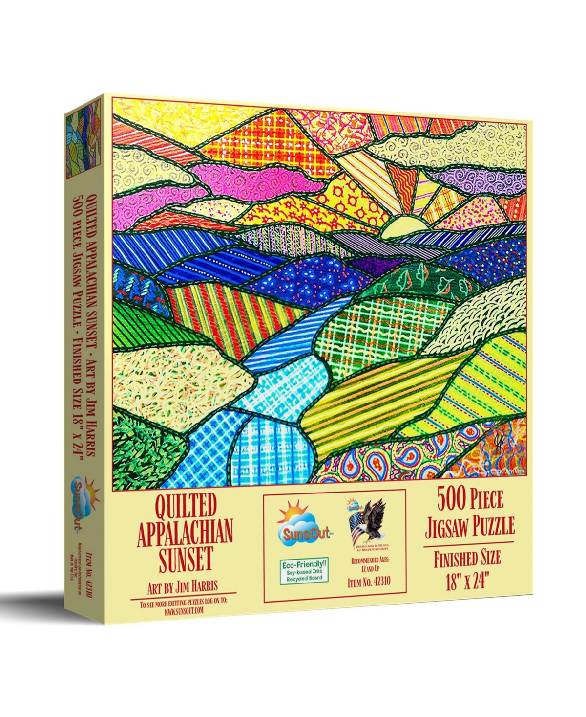 Click here for SunsOut Quilted Appalachian Sunset 500 piece Jigsa... prices