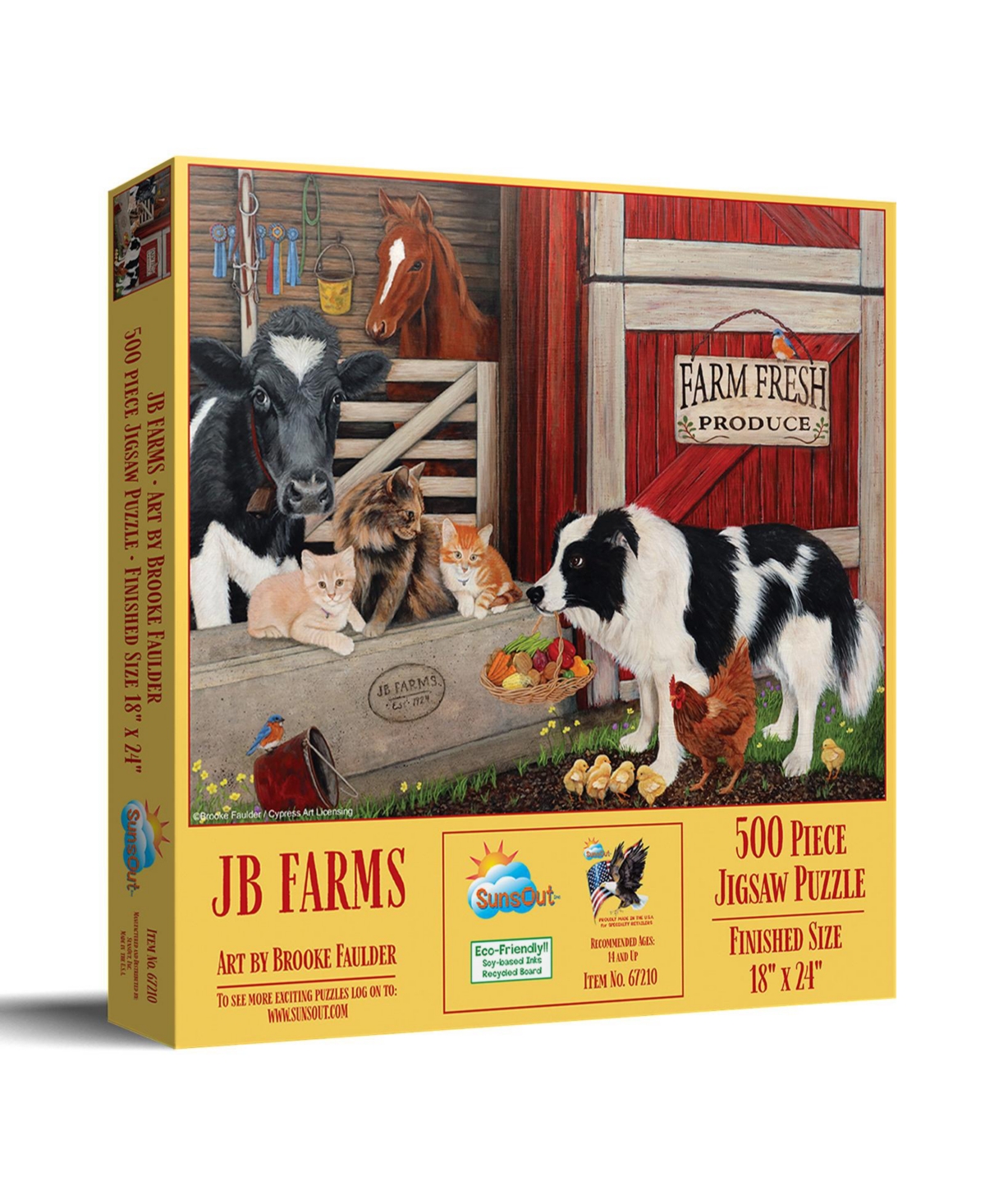 Click here for SunsOut Jb Farms 500 piece Jigsaw Puzzle for Adult... prices